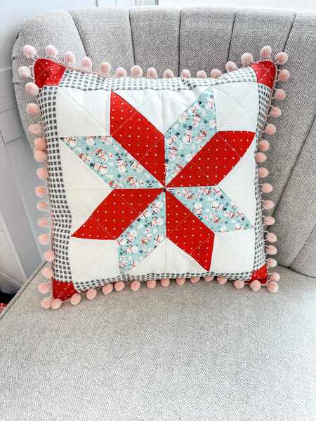 Lemon Star 16" Pillow Cover FPP Template & Instructions - The little ...