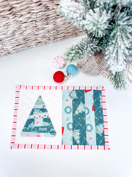 Tree FPP mug rug pattern - The little Green Bean