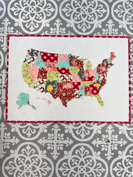Usa Patchwork Map Quilt Pattern United States Quilt | Missouri Star