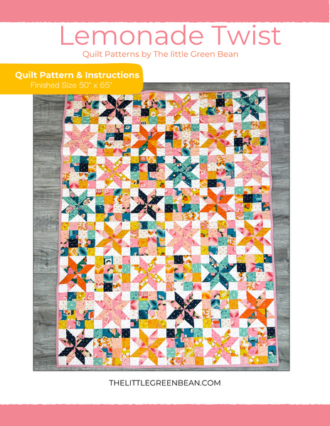 Lemonade Twist Quilt Pattern | Digital Pattern - The little Green Bean